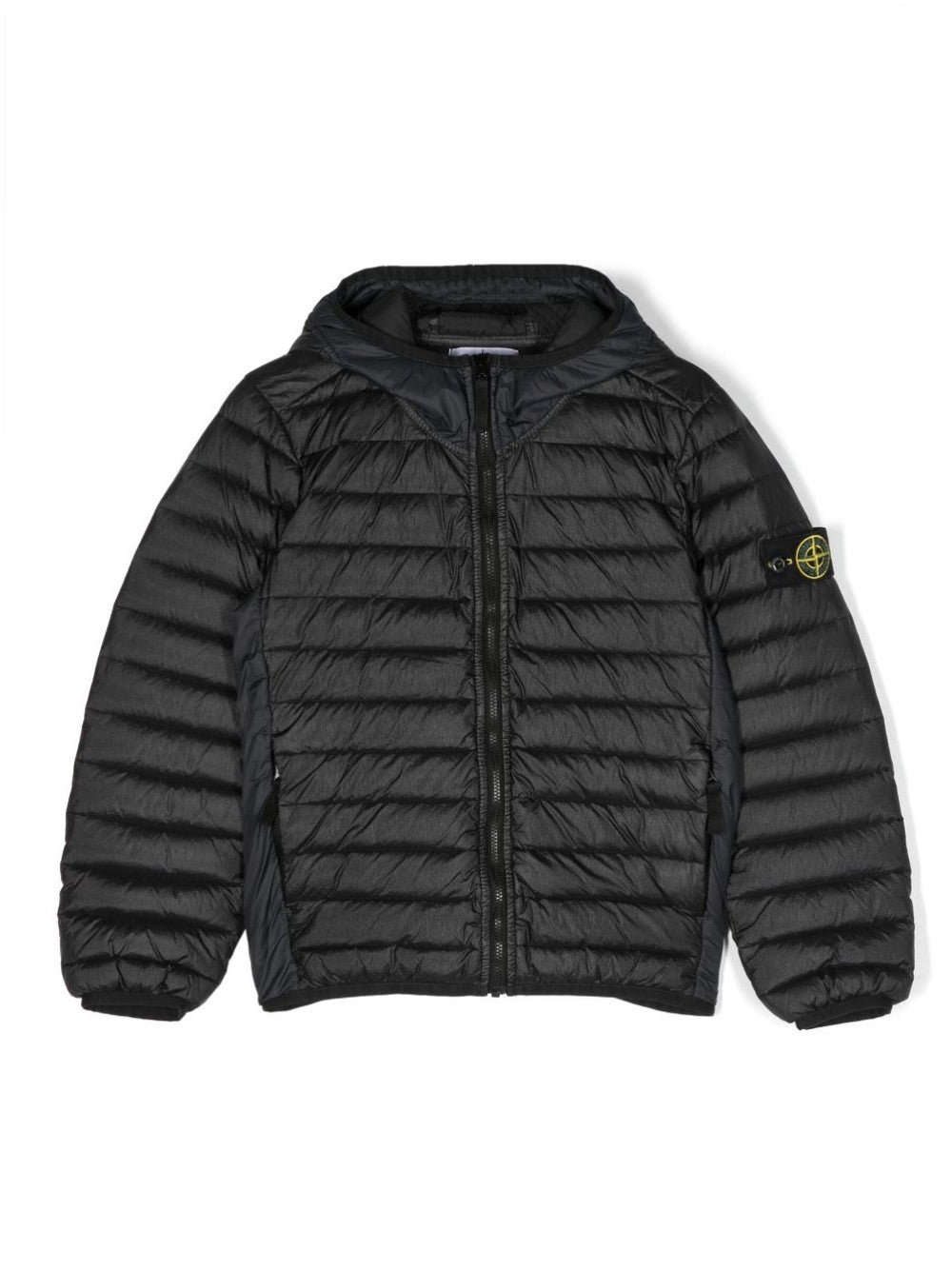 DOWN JACKET WITH LOGO PATCH